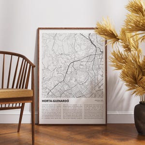 Horta-guinardó Map Print, Horta-guinardó Travel Map, Horta-guinardó ...