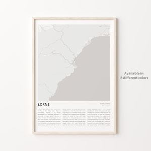 Lorne Map Print, Lorne Travel Map, Lorne Wall Decor Art, Lorne Victoria ...