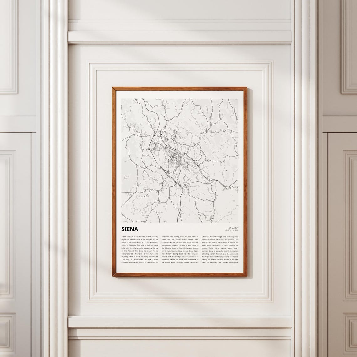 Siena Map Print, Siena Travel Map, Siena Wall Decor Art, Siena Siena ...