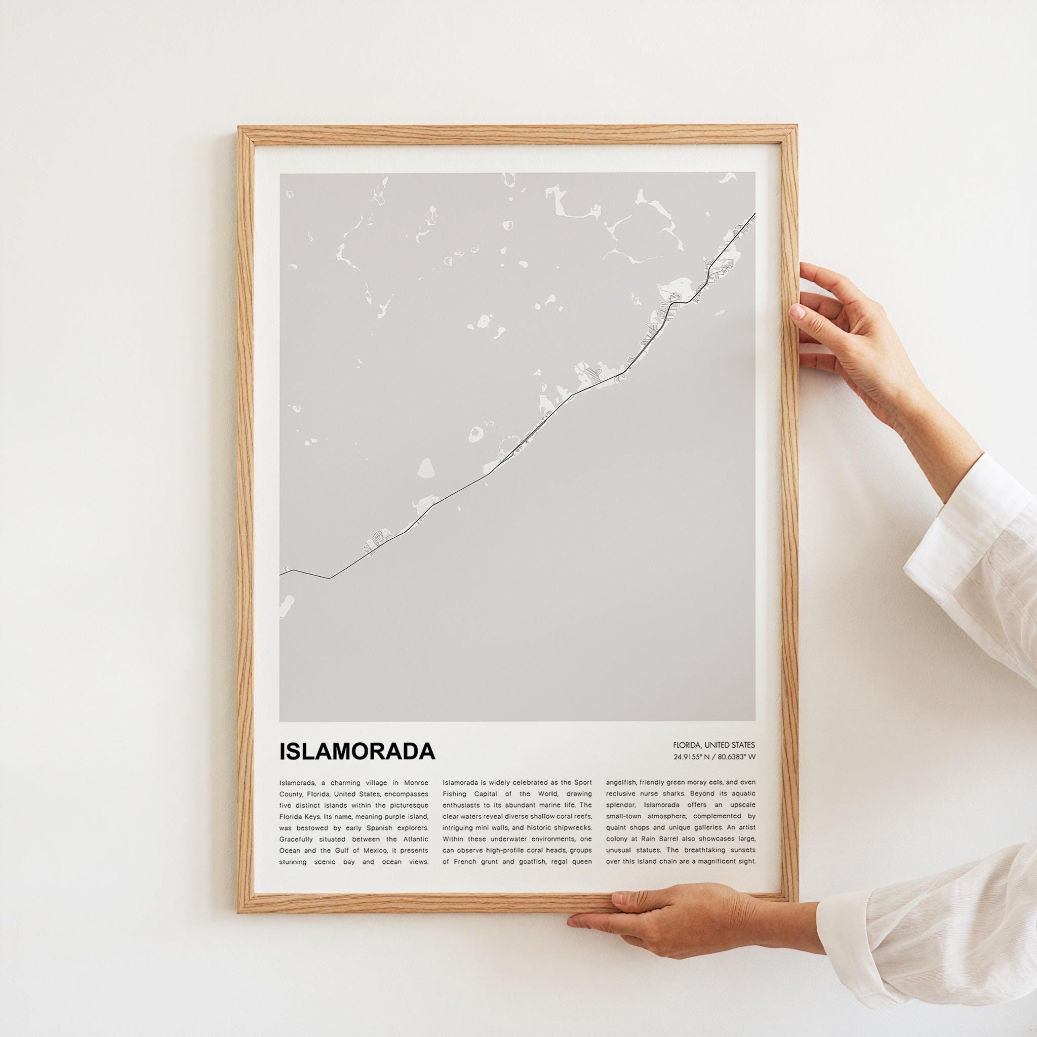 Islamorada Map Print, Islamorada Travel Map, Islamorada Wall Decor Art ...