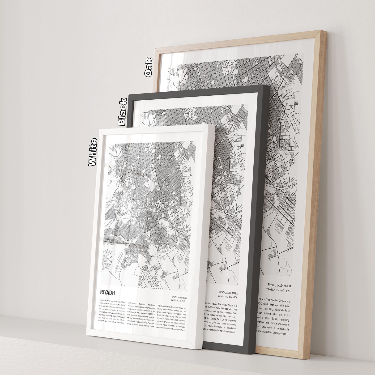 Riyadh Map Print, Riyadh Travel Map, Riyadh Wall Decor Art, Riyadh ...