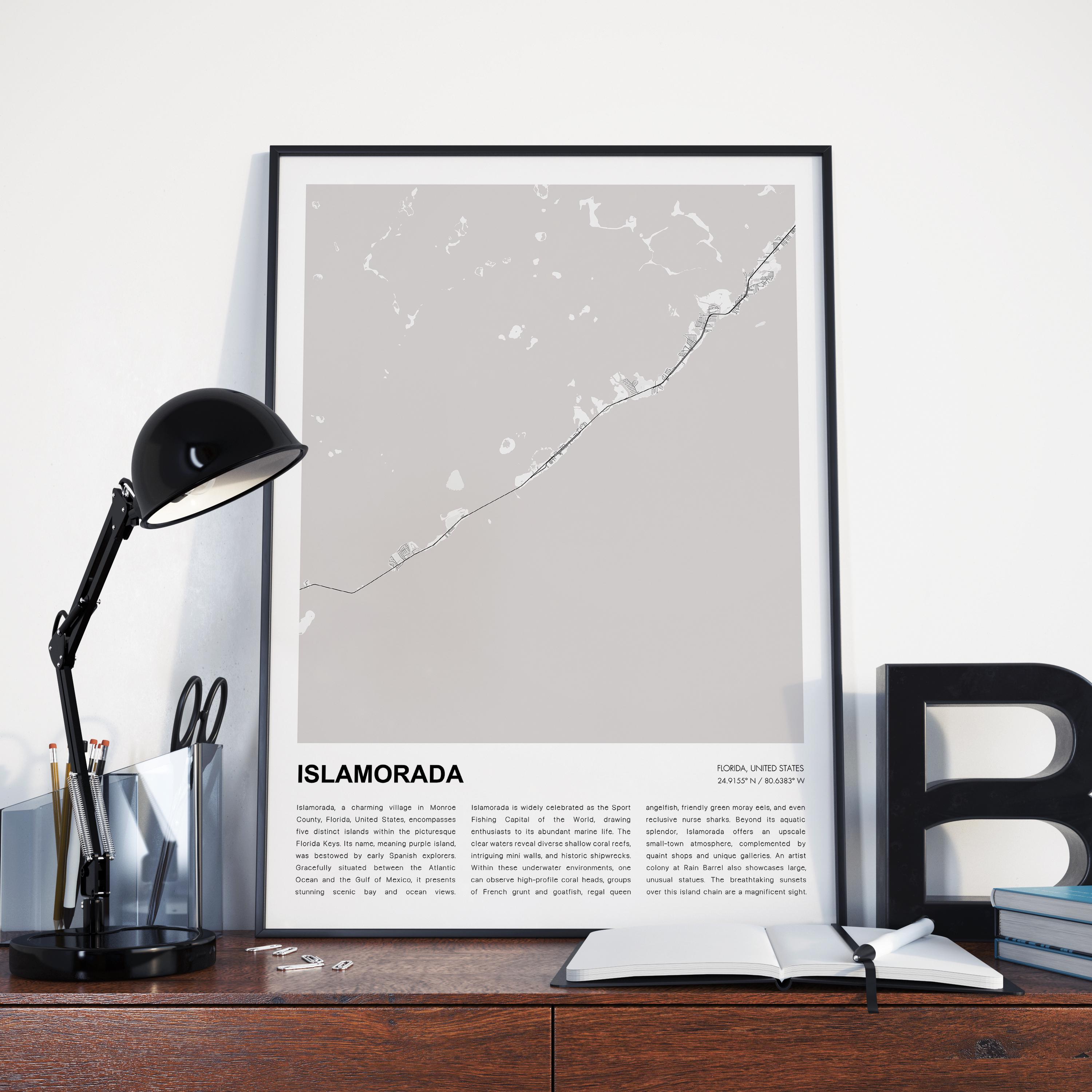 Islamorada Map Print, Islamorada Travel Map, Islamorada Wall Decor Art ...