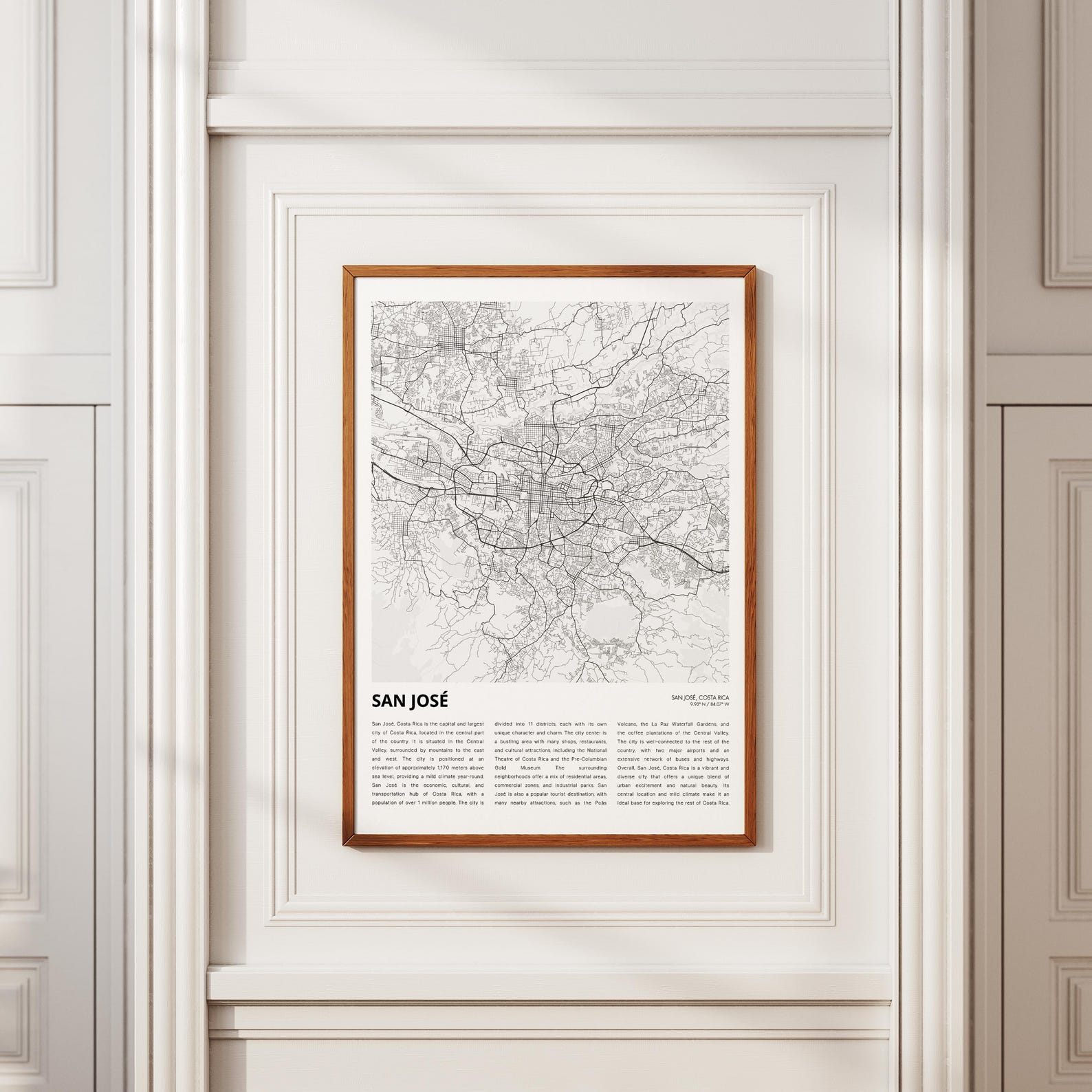 San José Map Print, San José Travel Map, San José Wall Decor Art, San ...