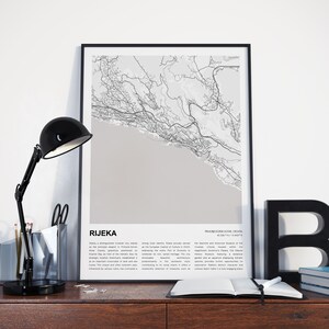 Rijeka Map Print, Rijeka Travel Map, Rijeka Wall Decor Art, Rijeka ...