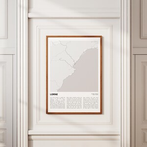 Lorne Map Print, Lorne Travel Map, Lorne Wall Decor Art, Lorne Victoria ...