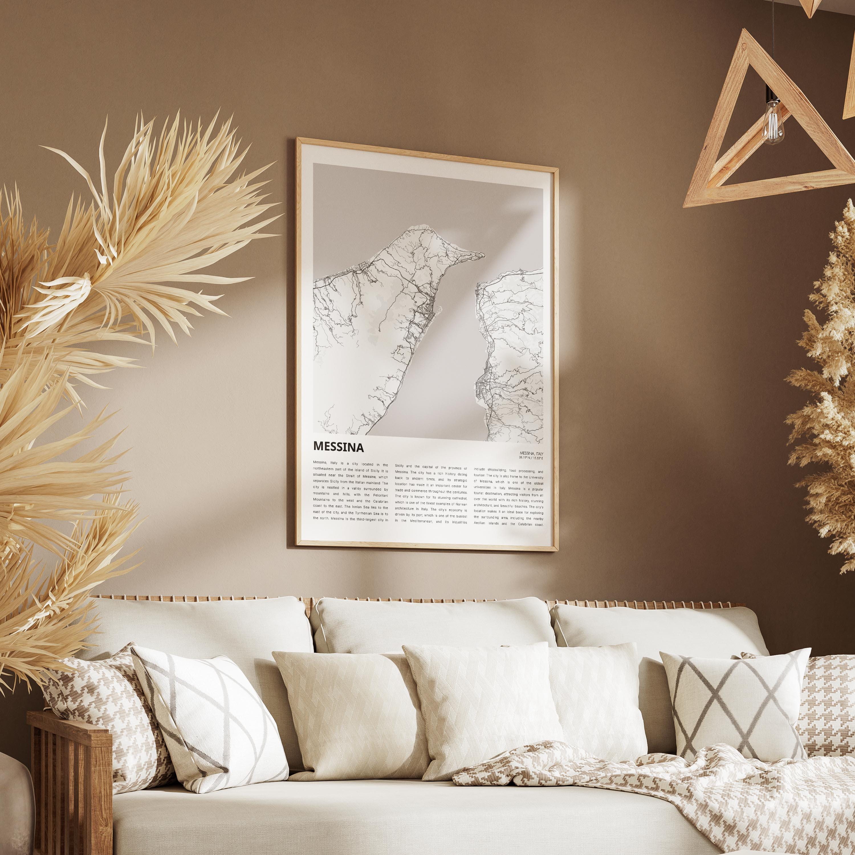 Messina Map Print, Messina Travel Map, Messina Wall Decor Art, Messina ...