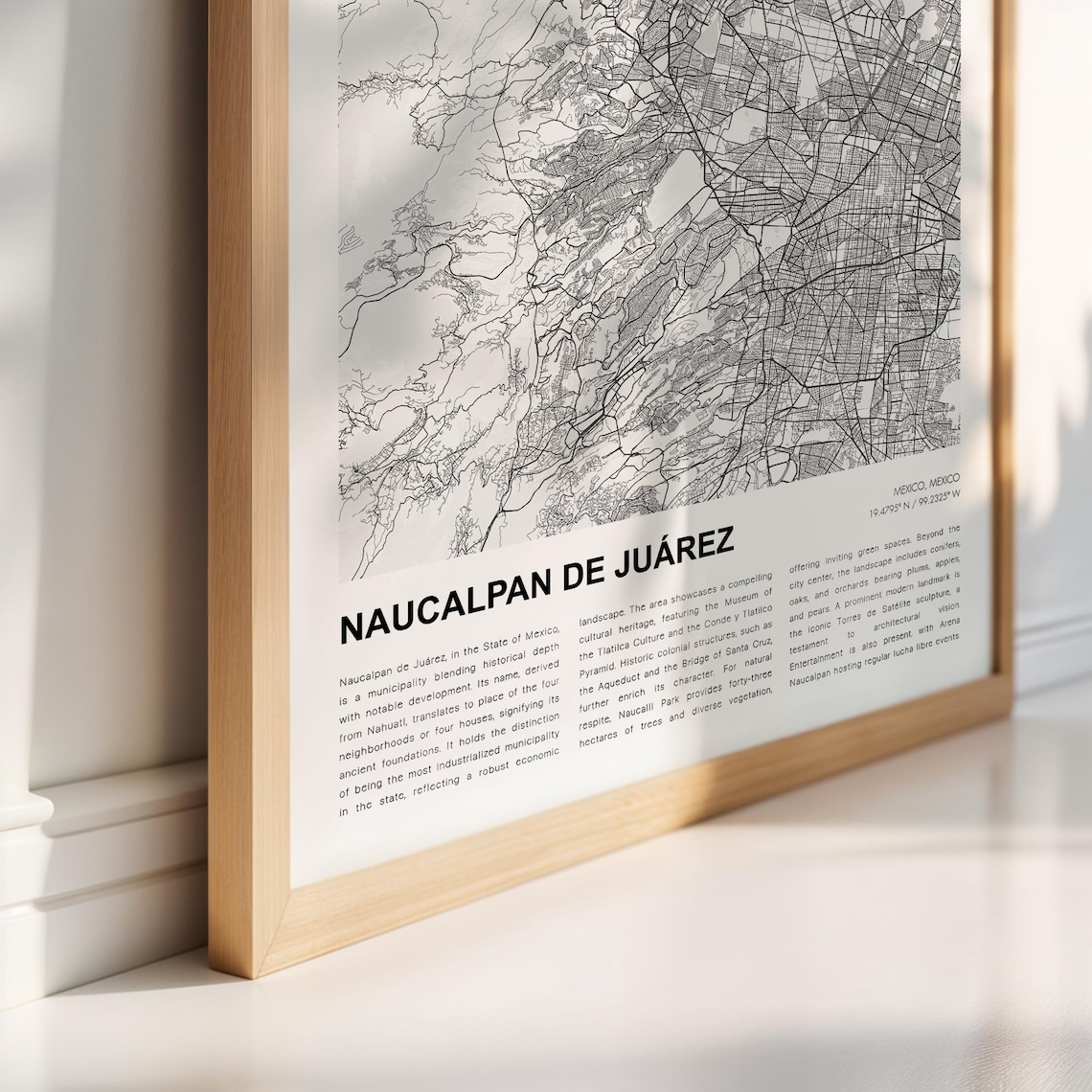 Naucalpan De Juárez Map Print, Naucalpan De Juárez Travel Map ...