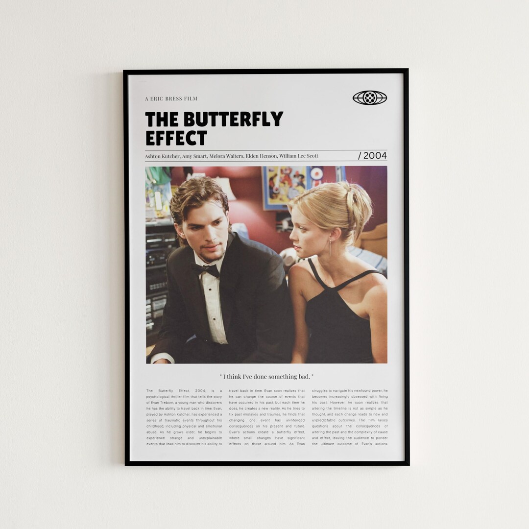 The Butterfly Effect Movie Poster Print, Retro Minimal Style Movie ...