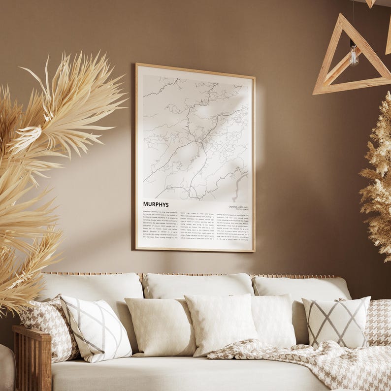 Murphys Map Print, Murphys Travel Map, Murphys Wall Decor Art, Murphys ...