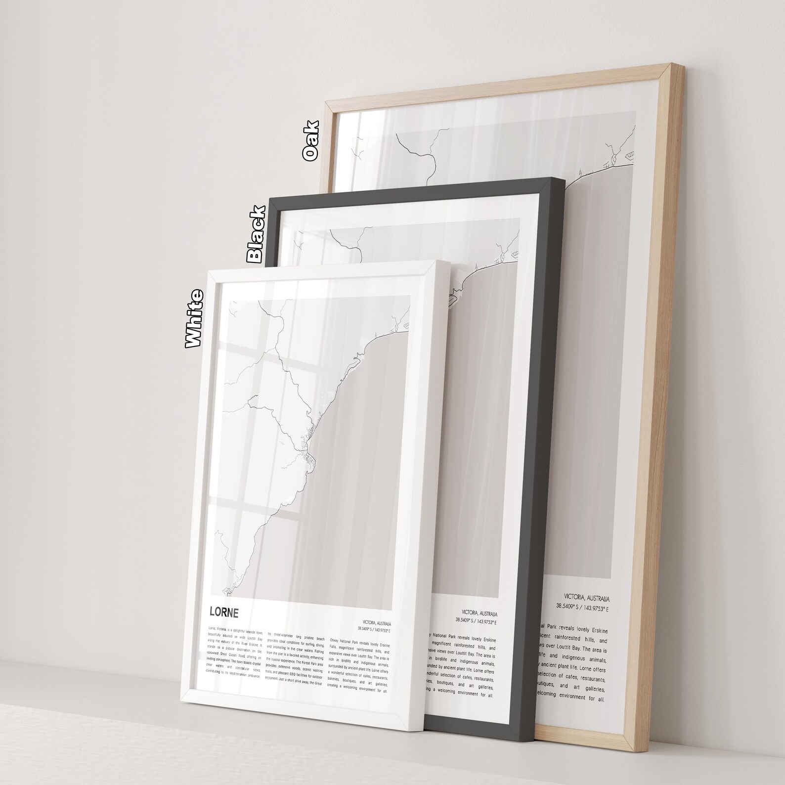 Lorne Map Print, Lorne Travel Map, Lorne Wall Decor Art, Lorne Victoria ...