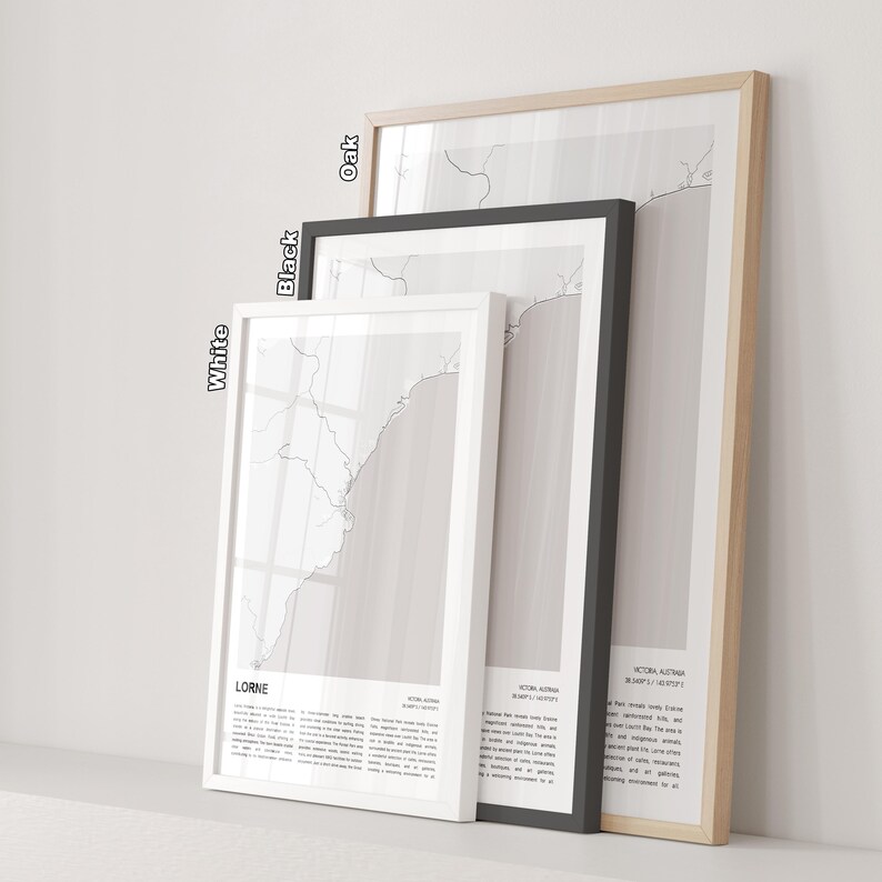 Lorne Map Print, Lorne Travel Map, Lorne Wall Decor Art, Lorne Victoria ...