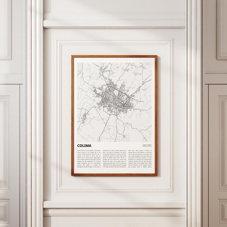 Colima Map Print, Colima Travel Map, Colima Wall Decor Art, Colima ...