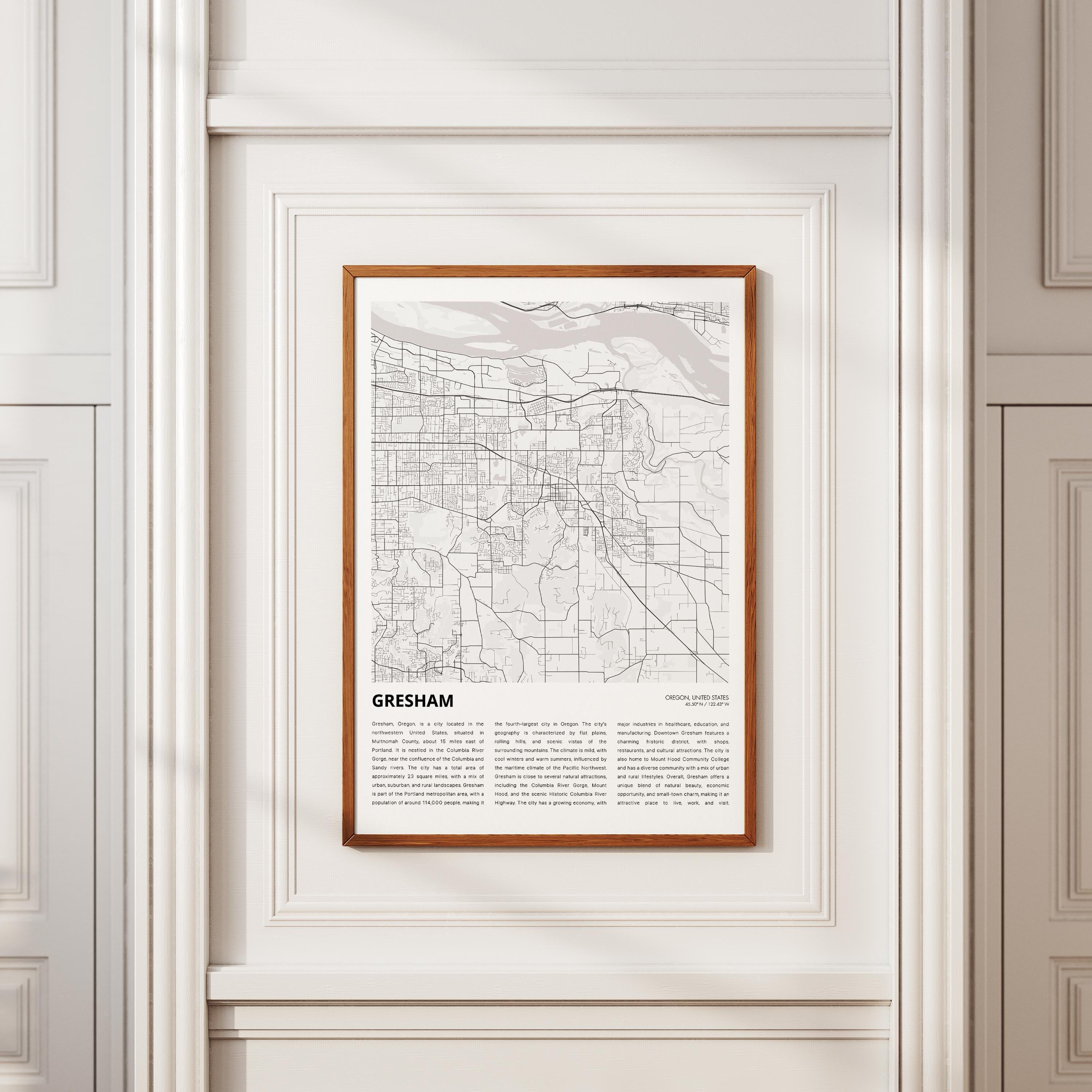 Gresham Map Print, Gresham Travel Map, Gresham Wall Decor Art, Gresham ...