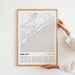 Surf City Map Print, Surf City Travel Map, Surf City Wall Decor Art ...
