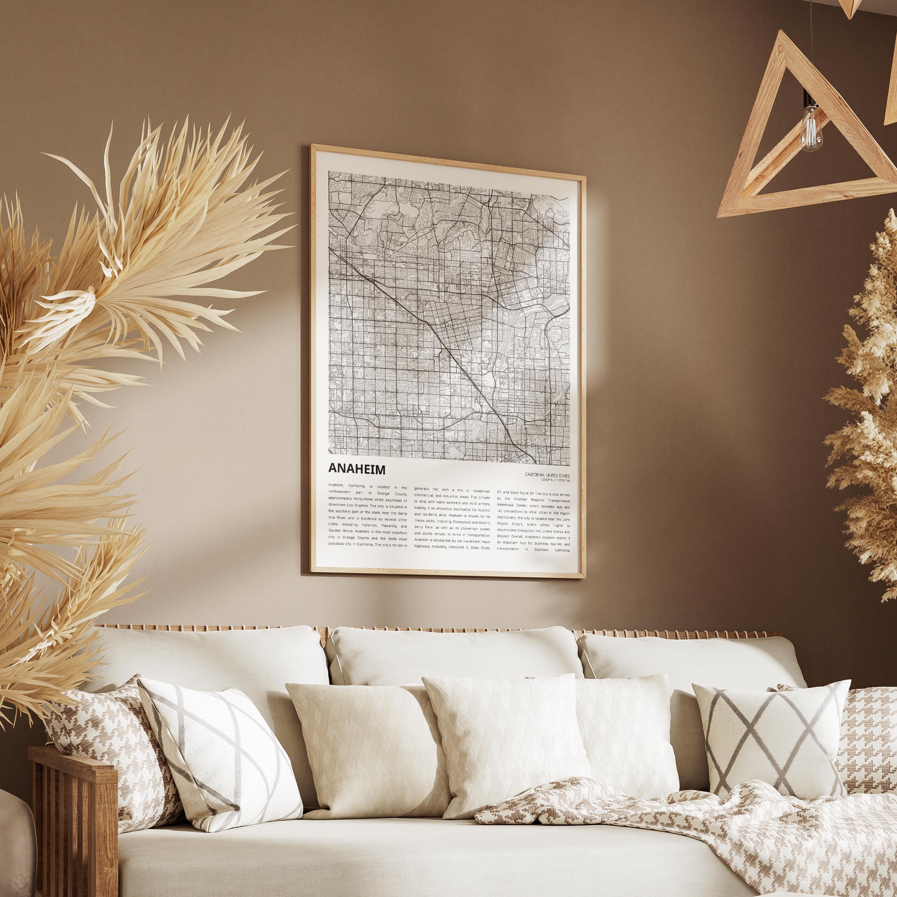 Anaheim Map Print, Anaheim Travel Map, Anaheim Wall Decor Art, Anaheim ...