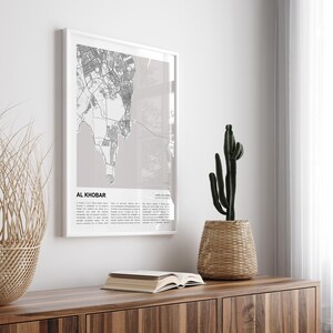 Al Khobar Map Print, Al Khobar Travel Map, Al Khobar Wall Decor Art, Al ...