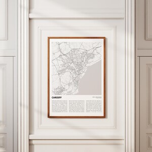 Cardiff Map Print, Cardiff Travel Map, Cardiff Wall Decor Art, Cardiff ...