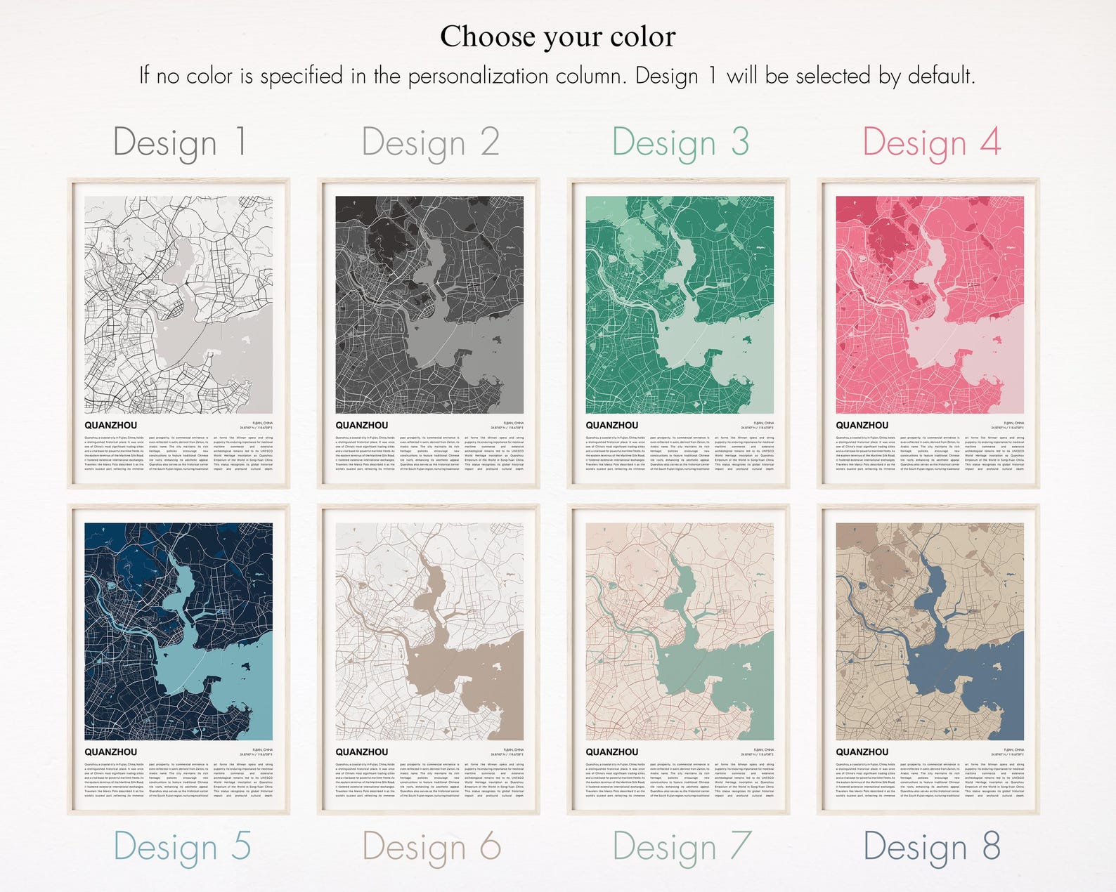 Quanzhou Map Print, Quanzhou Travel Map, Quanzhou Wall Decor Art ...