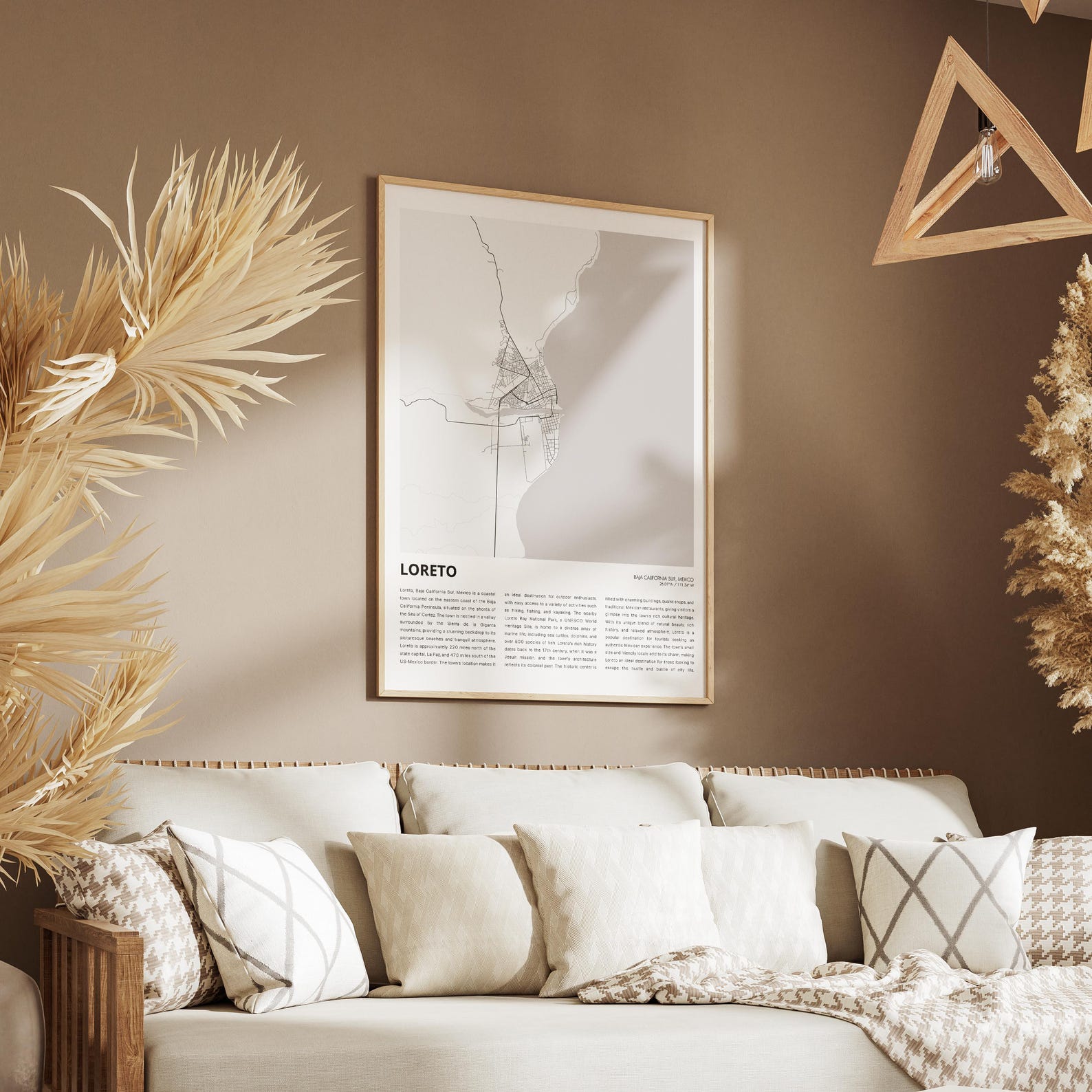 Loreto Map Print, Loreto Travel Map, Loreto Wall Decor Art, Loreto Baja ...
