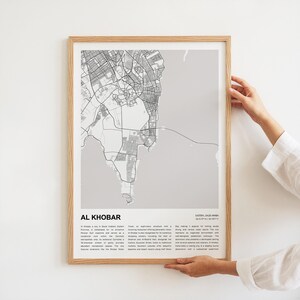 Al Khobar Map Print, Al Khobar Travel Map, Al Khobar Wall Decor Art, Al ...