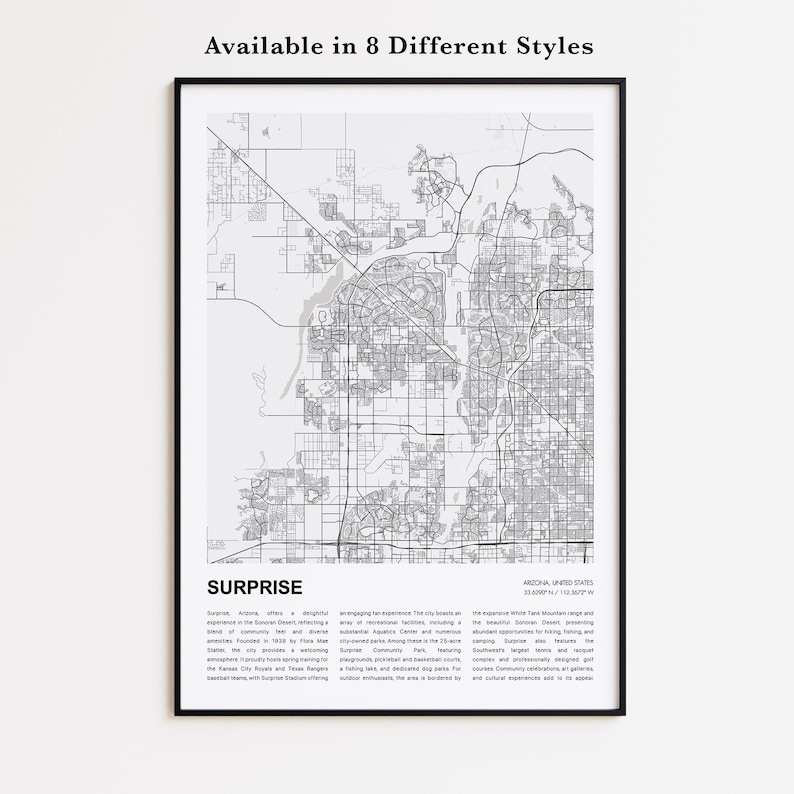 Surprise Map Print, Surprise Travel Map, Surprise Wall Decor Art ...