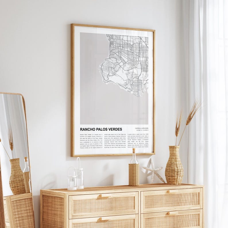 Rancho Palos Verdes Map Print, Rancho Palos Verdes Travel Map, Rancho ...