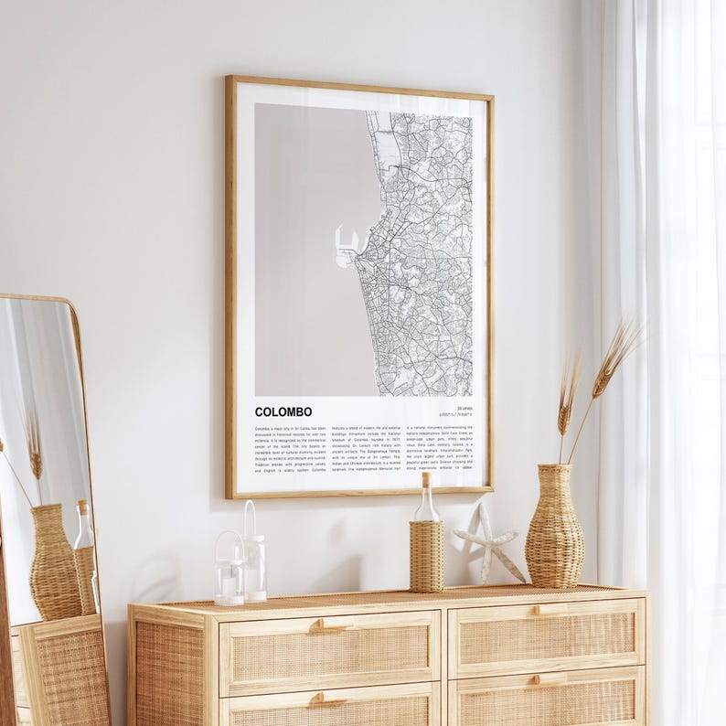 Colombo Map Print, Colombo Travel Map, Colombo Wall Decor Art, Colombo ...