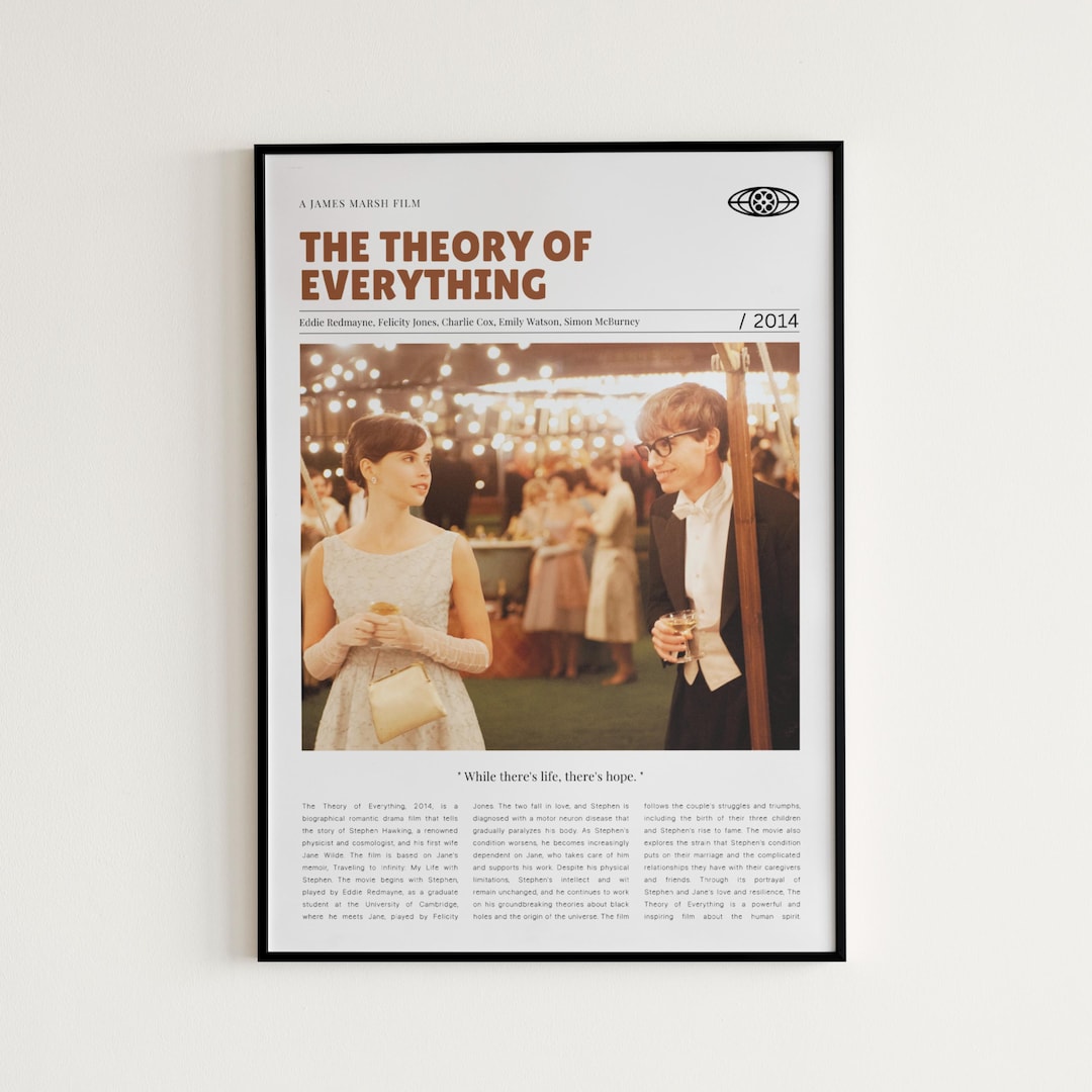 The Theory of Everything Movie Poster Print, Retro Minimal Style Movie ...