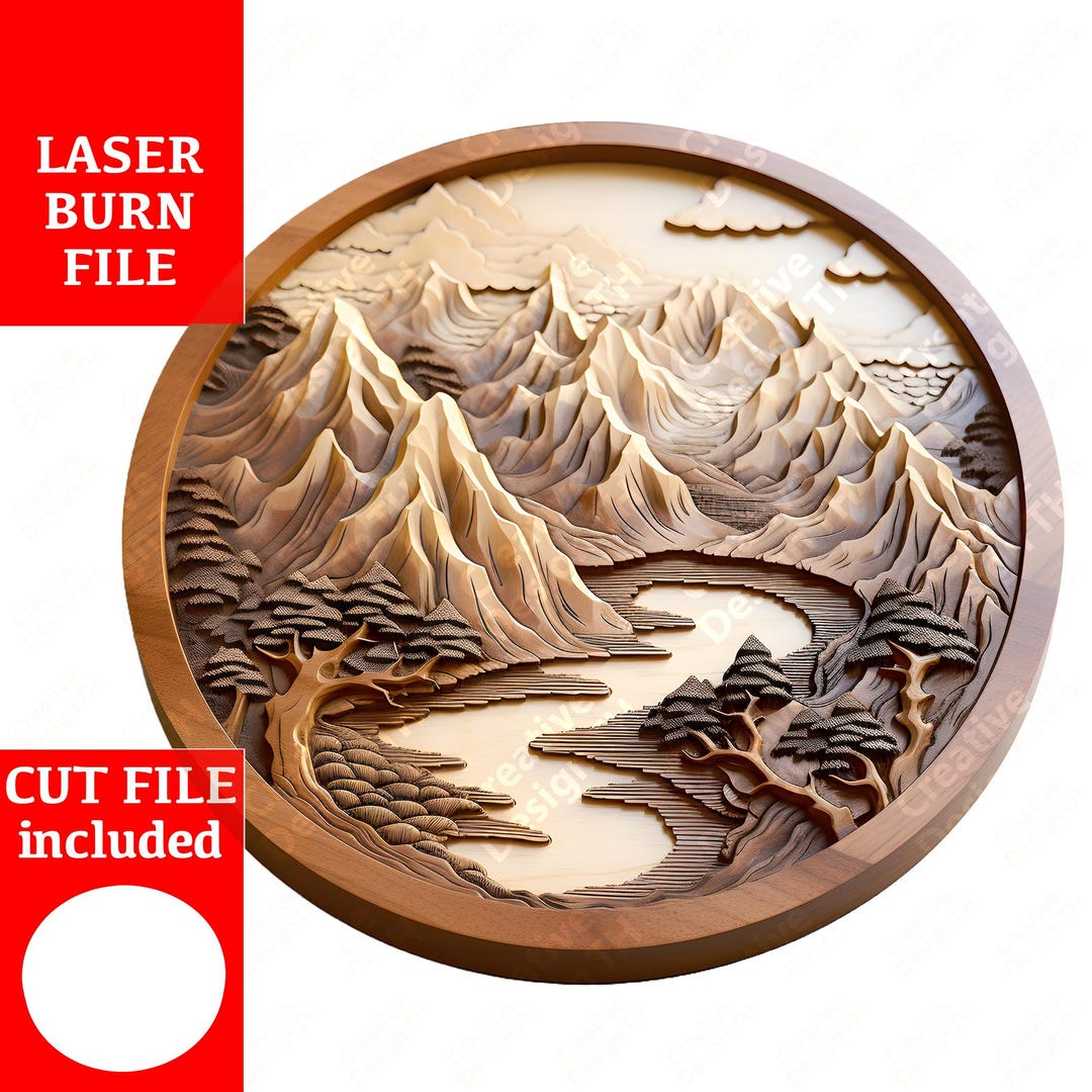 Laser Ready File for Engraving,3d Illusion Png,svg,decorative,wood Burn ...