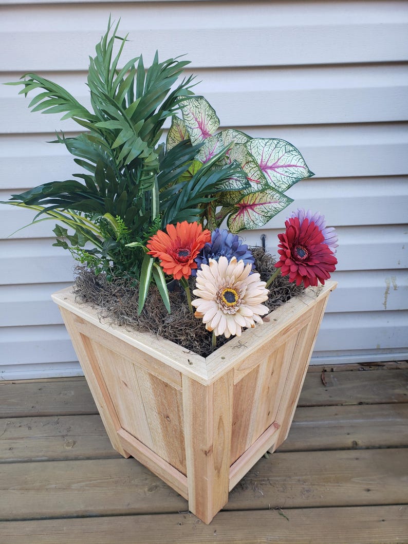 16 Inch Cedar Planter - Etsy