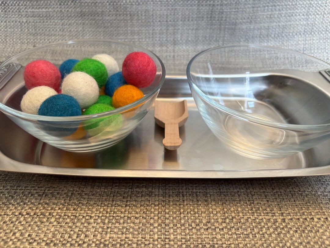 Montessori Spooning Work Summer Theme With Brightly Colored Felt Craft ...