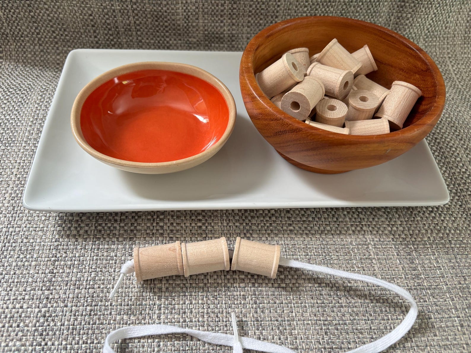 Spool Threading Montessori Material for Practical Life Children's House ...