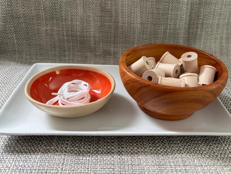 Spool Threading Montessori Material for Practical Life Children's House ...
