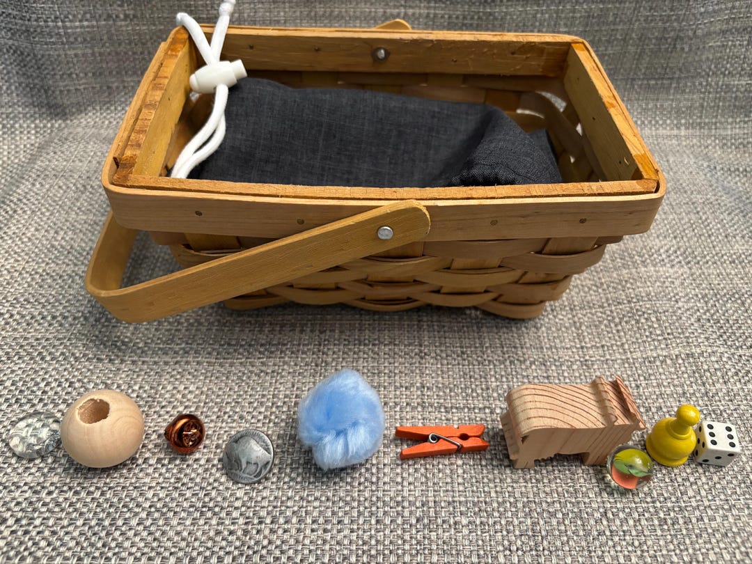 Montessori Stereognostic Mystery Bag and Ten Small Objects for ...