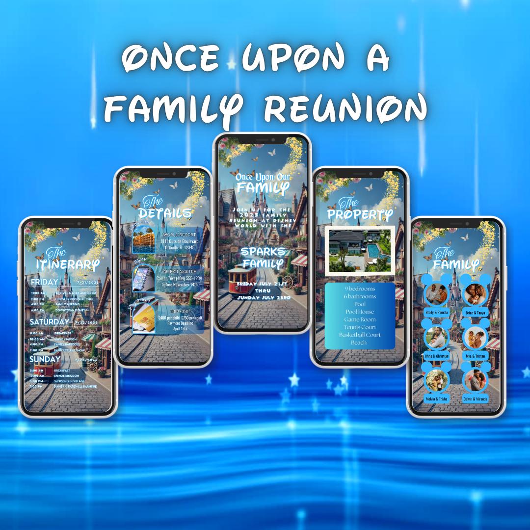 Disney Family Reunion Invitation, Animated Itinerary (digital) - Etsy