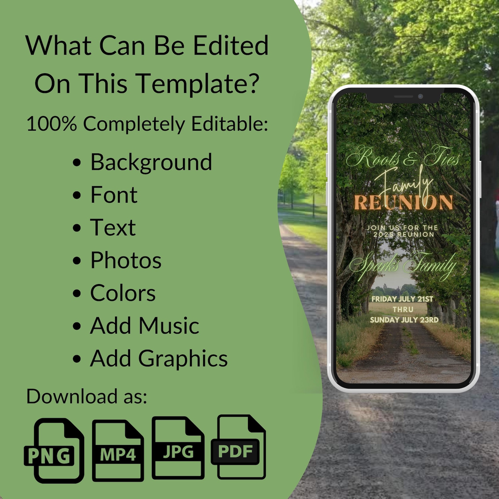 Family Reunion Invitation,digital Family Reunion Itinerary, Family Get ...