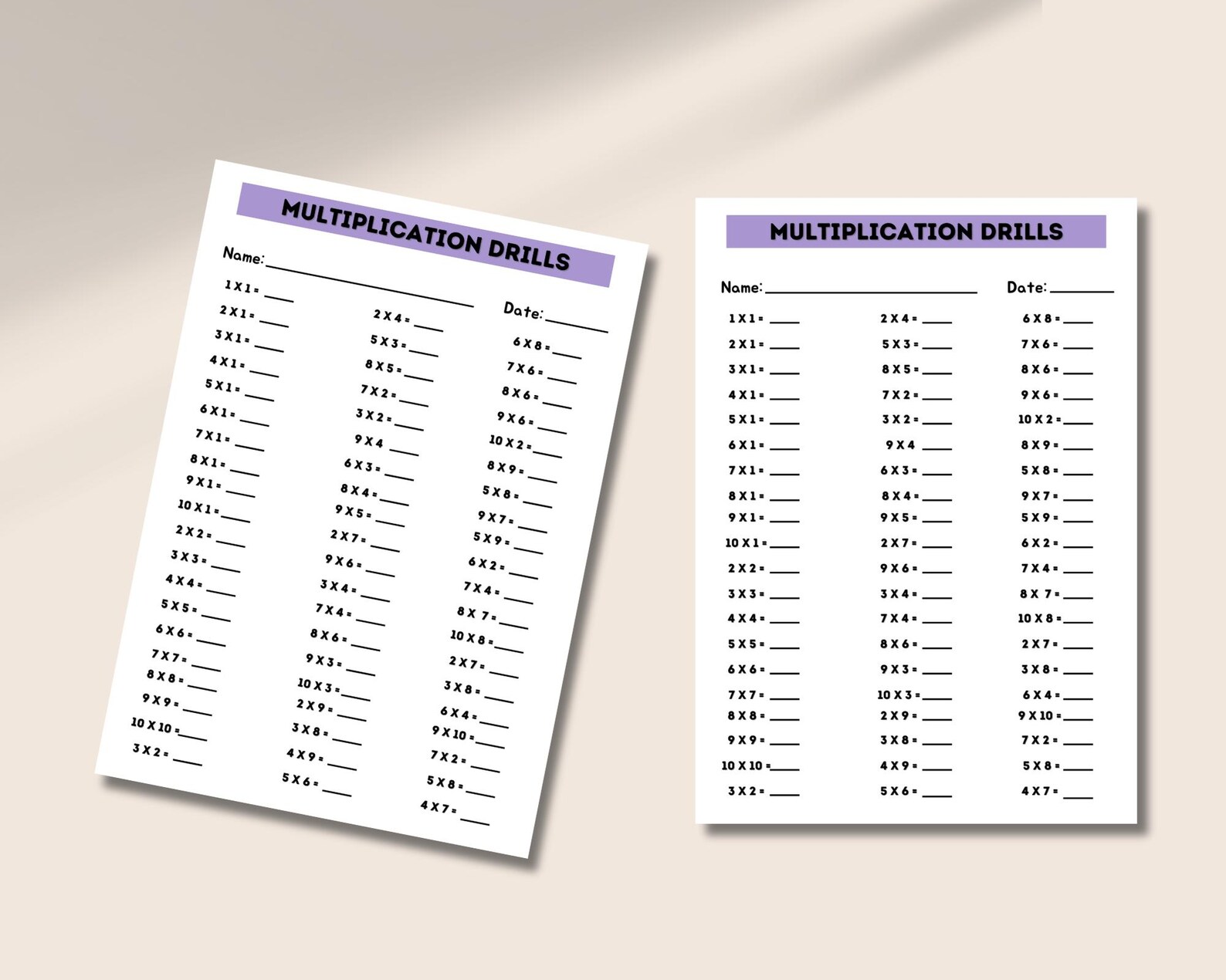 Printable Multiply Activity for Kids,multiplication Worksheets ...