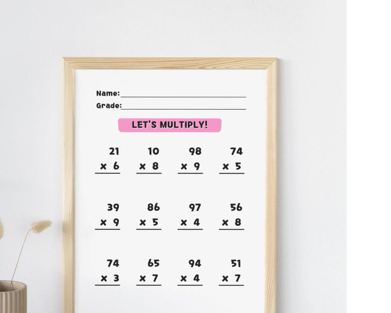 Printable Multiply Activity for Kids,editable Multiplication Worksheets ...