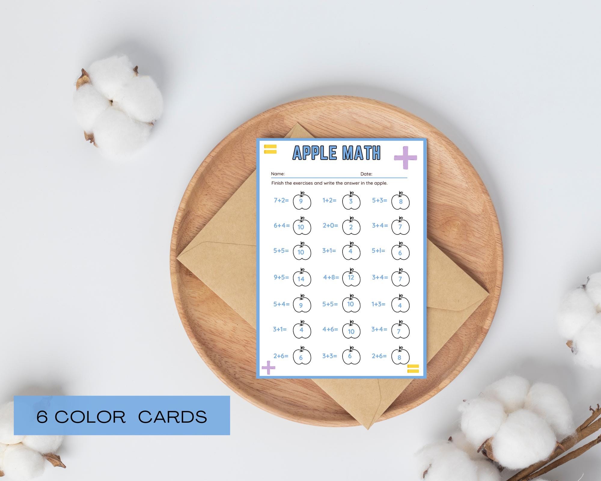 Printable Preschool Math Addition Worksheets, Apple Math Addition ...