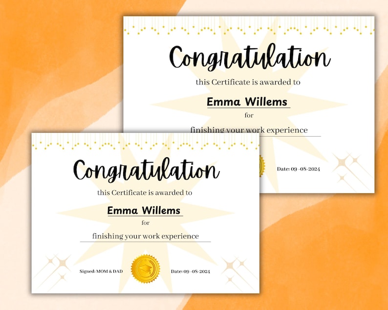 Printable Kids Congratulation Certificate, Certificate of Achievement ...