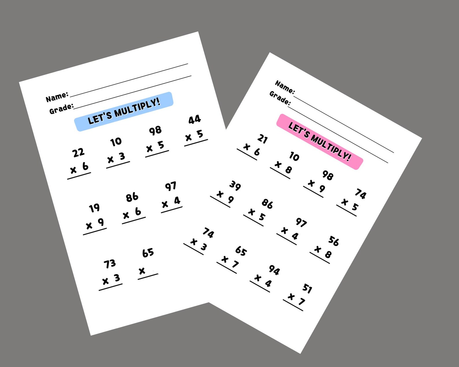 Printable Multiply Activity for Kids,editable Multiplication Worksheets ...