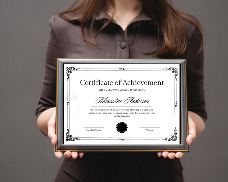 Editable Scholarship Award Template, Printable Certificate of ...