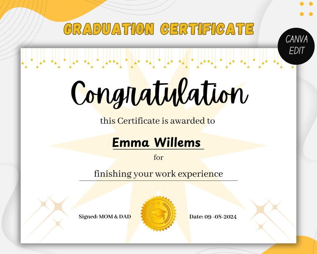 Printable Kids Congratulation Certificate, Certificate of Achievement ...