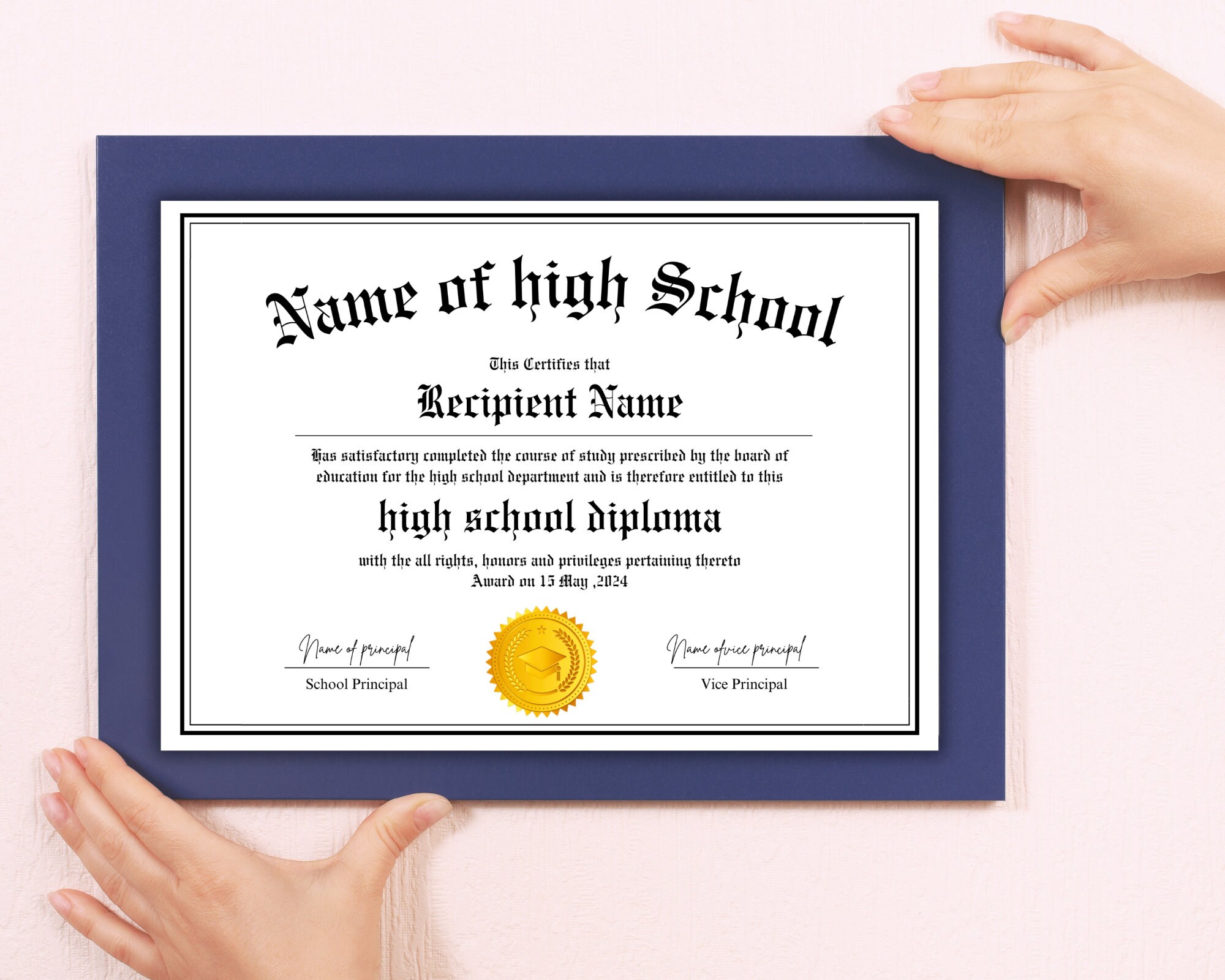 High School Diploma Printable