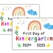 Back to School Sign, First Day of Kindergarten Sign, First Day of ...