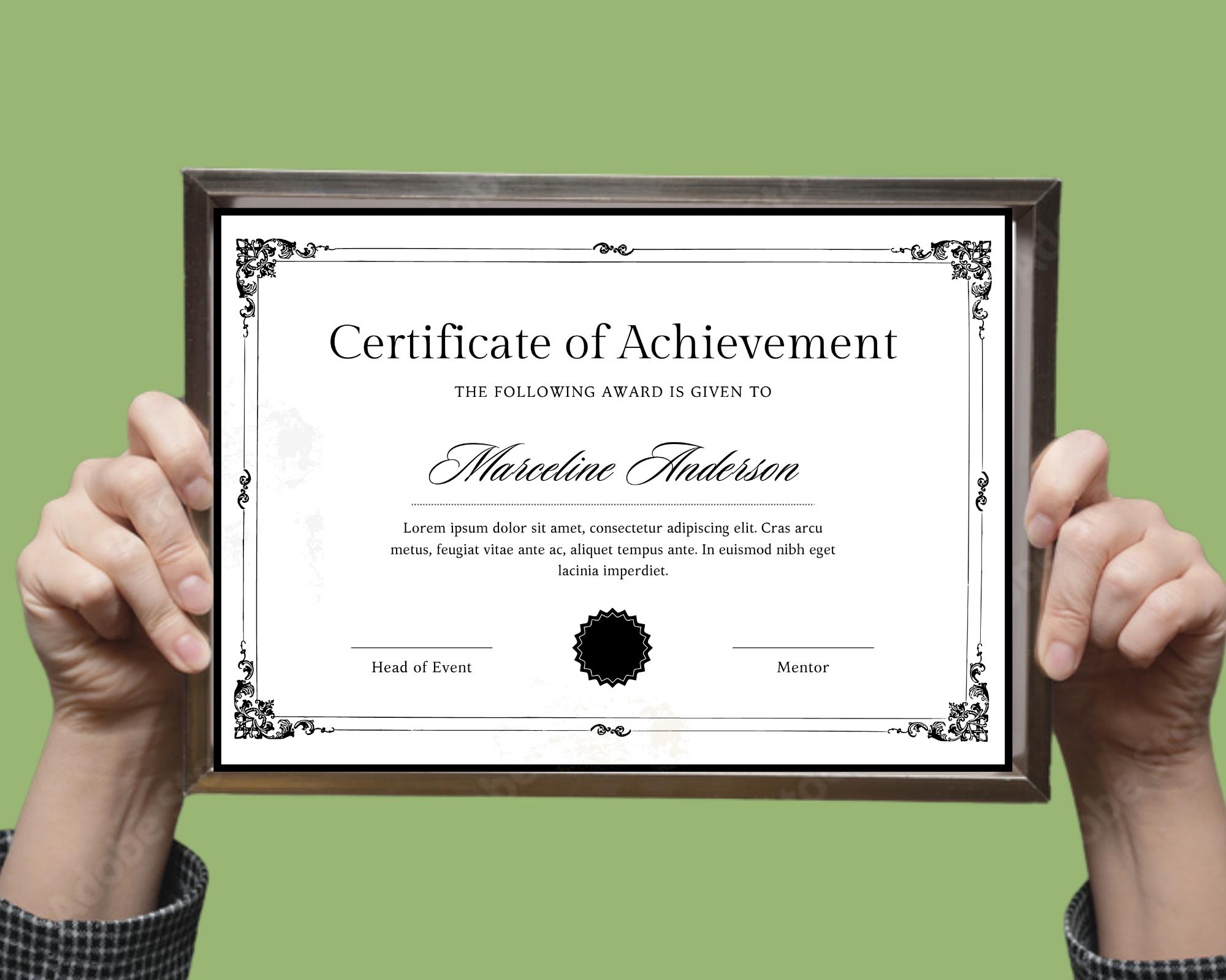 Editable Scholarship Award Template, Printable Certificate of ...