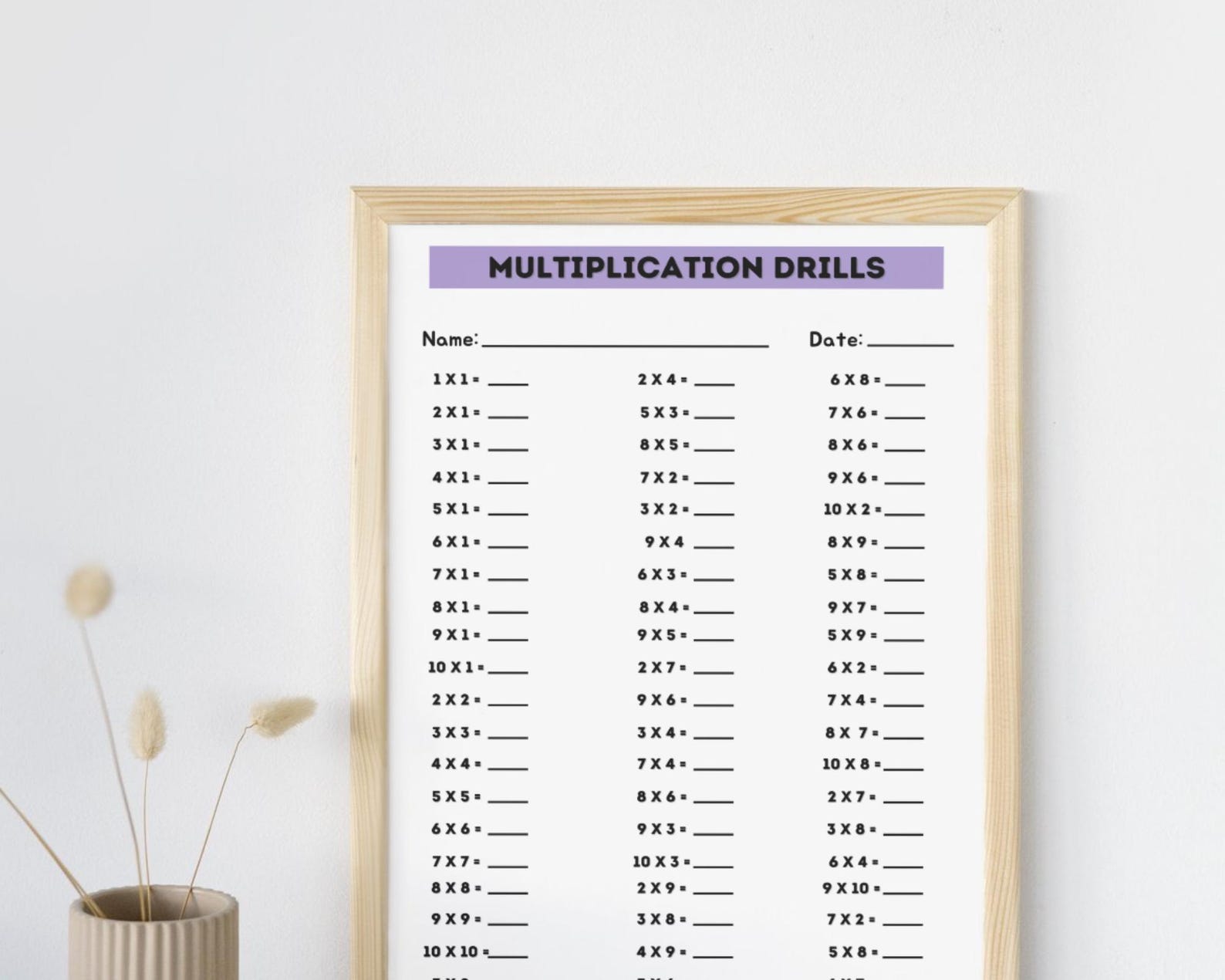 Printable Multiply Activity for Kids,multiplication Worksheets ...
