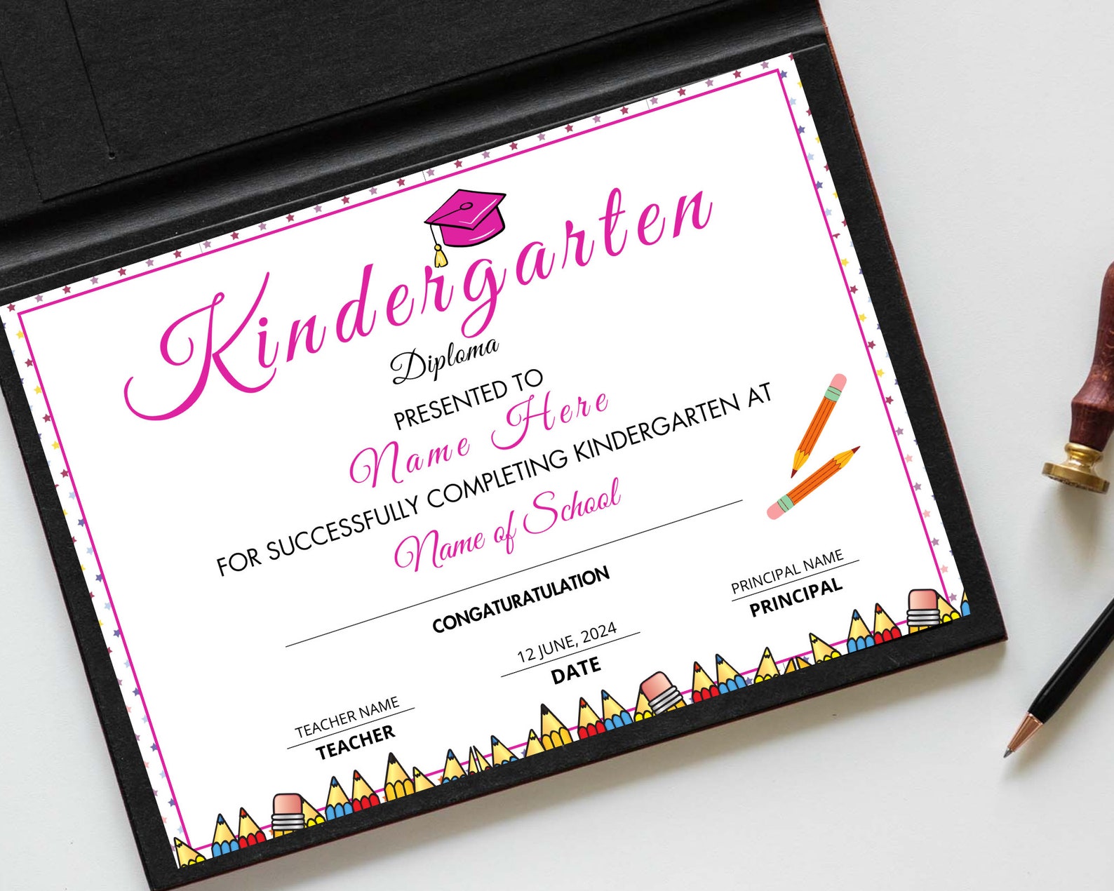 Kindergarten Graduation Certificate, Kindergarten Diploma, Kindergarten ...