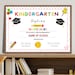 Editable Kindergarten Diploma Template, Graduation Diploma, Printable ...