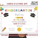 Editable Kindergarten Diploma Template, Graduation Diploma, Printable ...